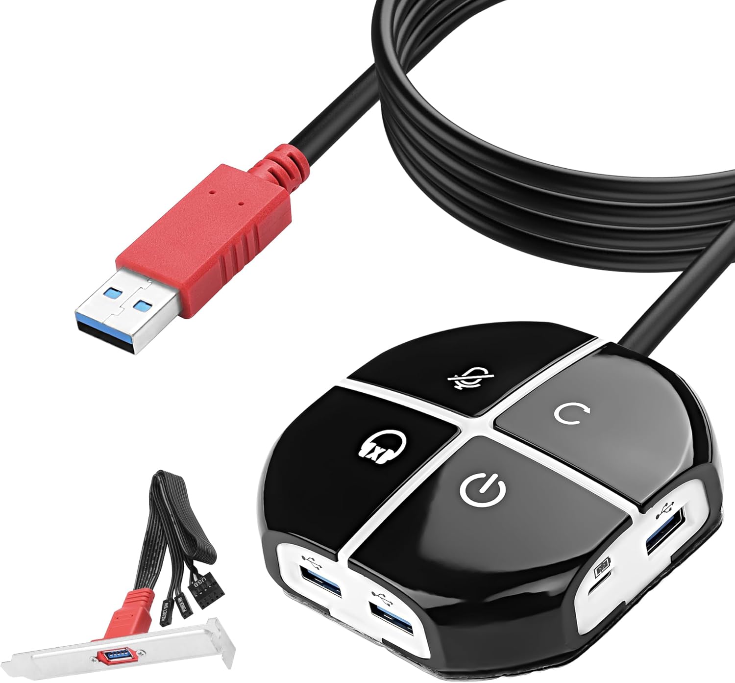 Amazon.com: MEIRIYFA Desktop Computer Power Switch Button, External PC ...