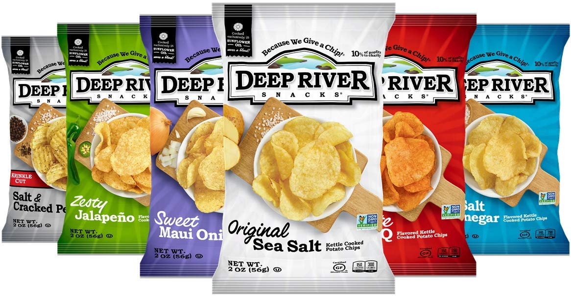Amazon.com: Deep River Snacks Kettle Potato Chips, Variety Pack, 2 ...