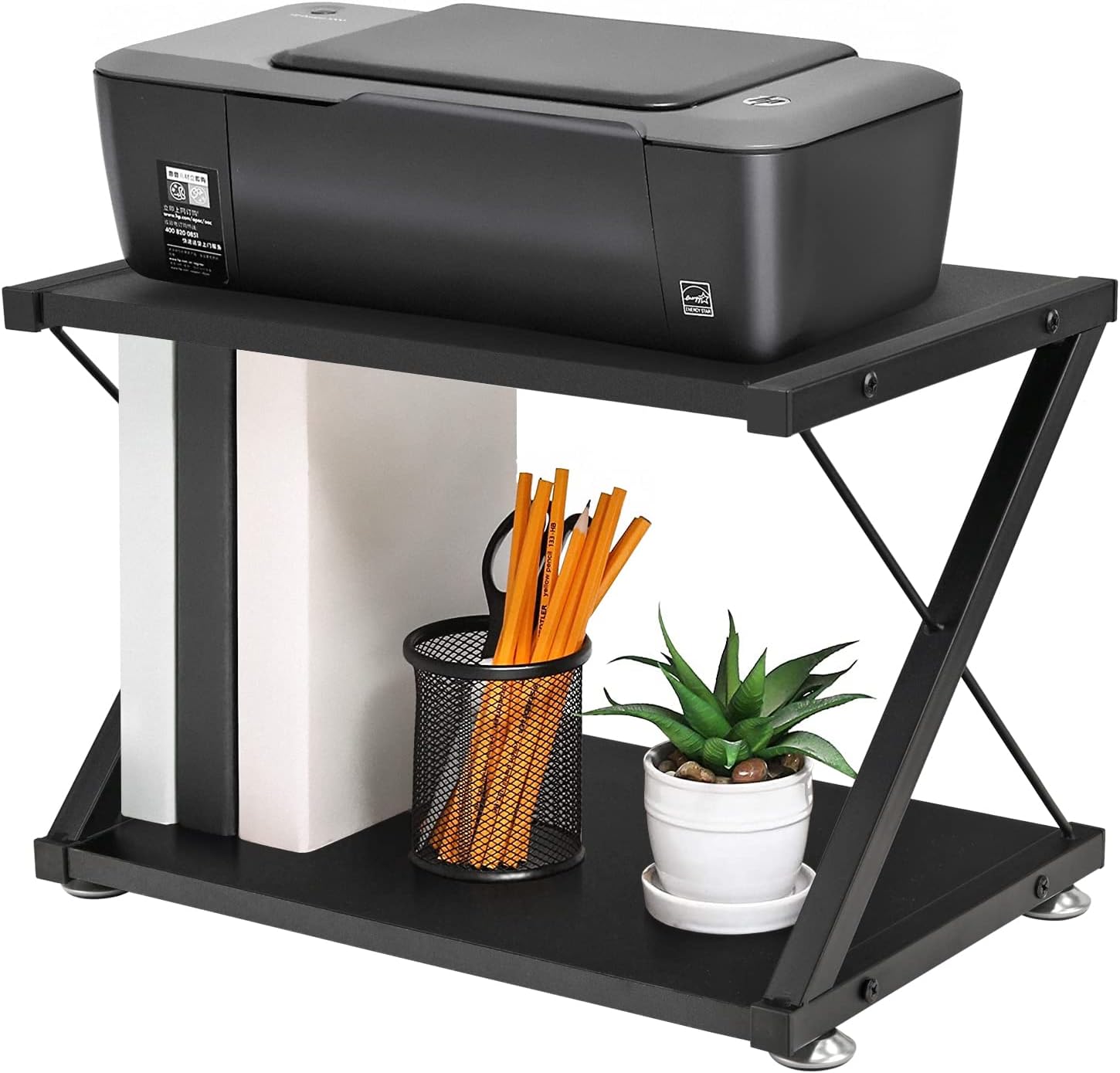 Amazon.com: VEDECASA White Wooden Under Desk Printer Stand Holder with ...