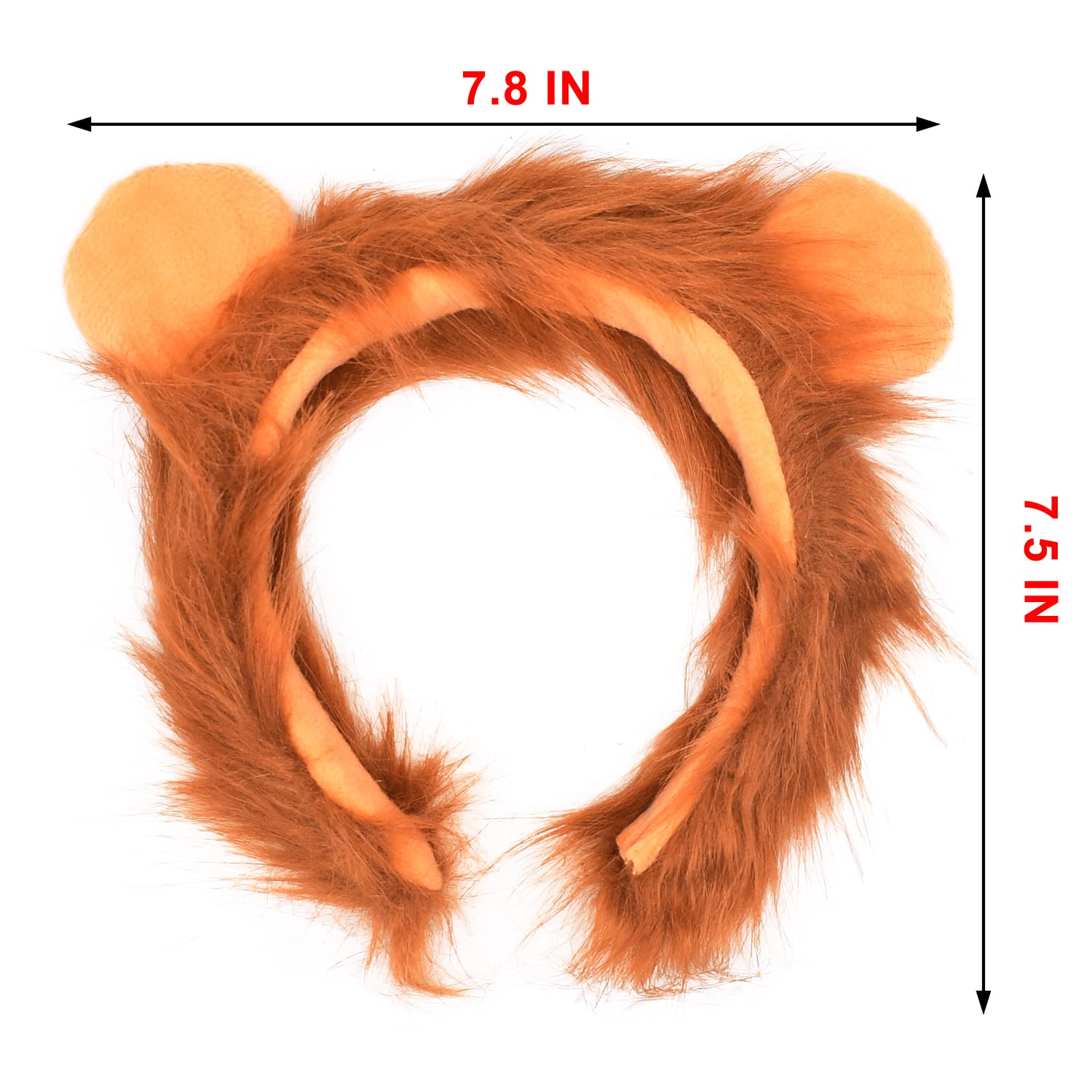 Snapklik.com : Plush Lion Ears Headband-Halloween Christmas Festival ...