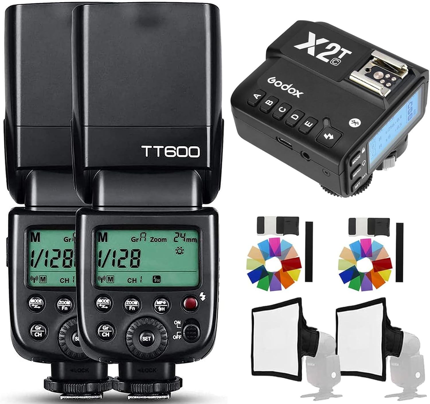 Amazon.com : Godox 2-Pack TT600 Camera Flash Bundle with X2T-C Flash ...