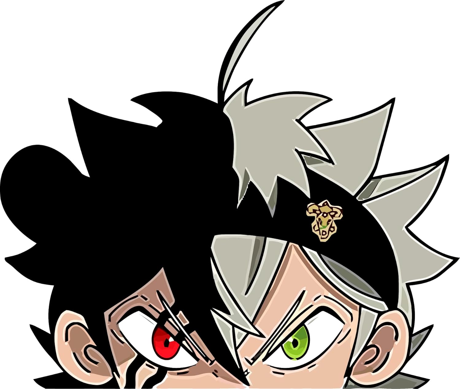 Amazon.com - Anime Asta Clover peeker Sticker Vinyl Decal Gift Car ...