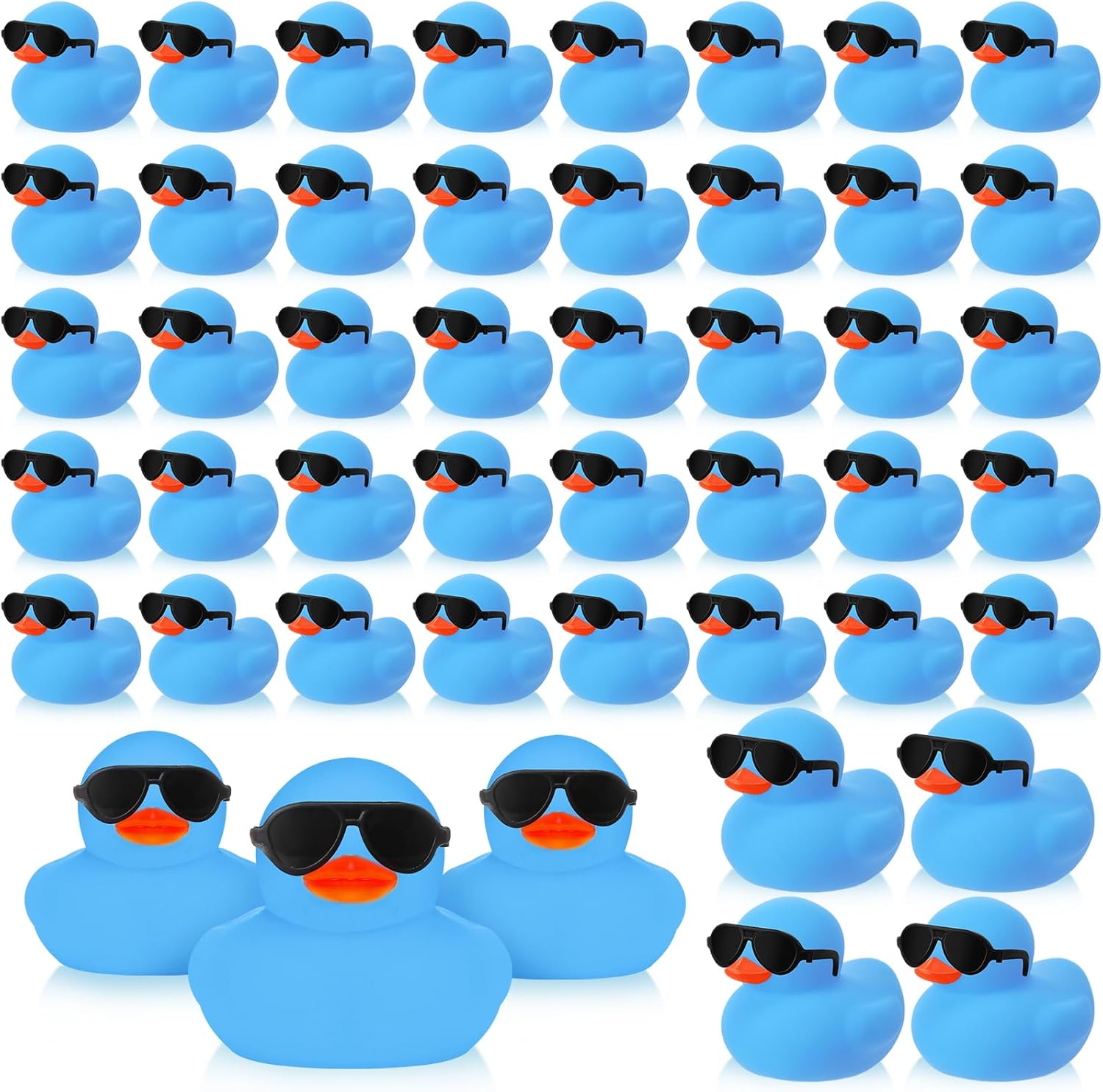 Amazon.com: Sosation 48 Pack Mini Rubber Ducks with Sunglasses Sets ...