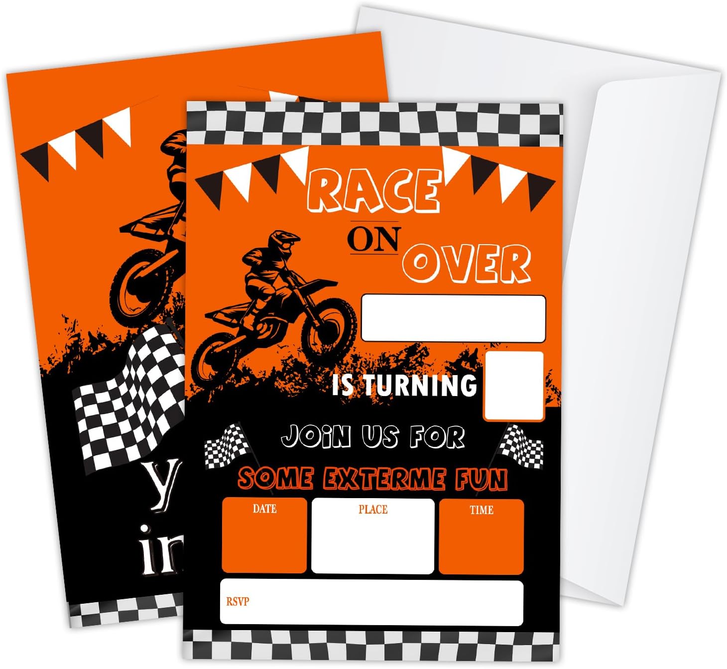 Amazon.com : haipino Motocross Dirt Bike Racing Party Birthday Party ...