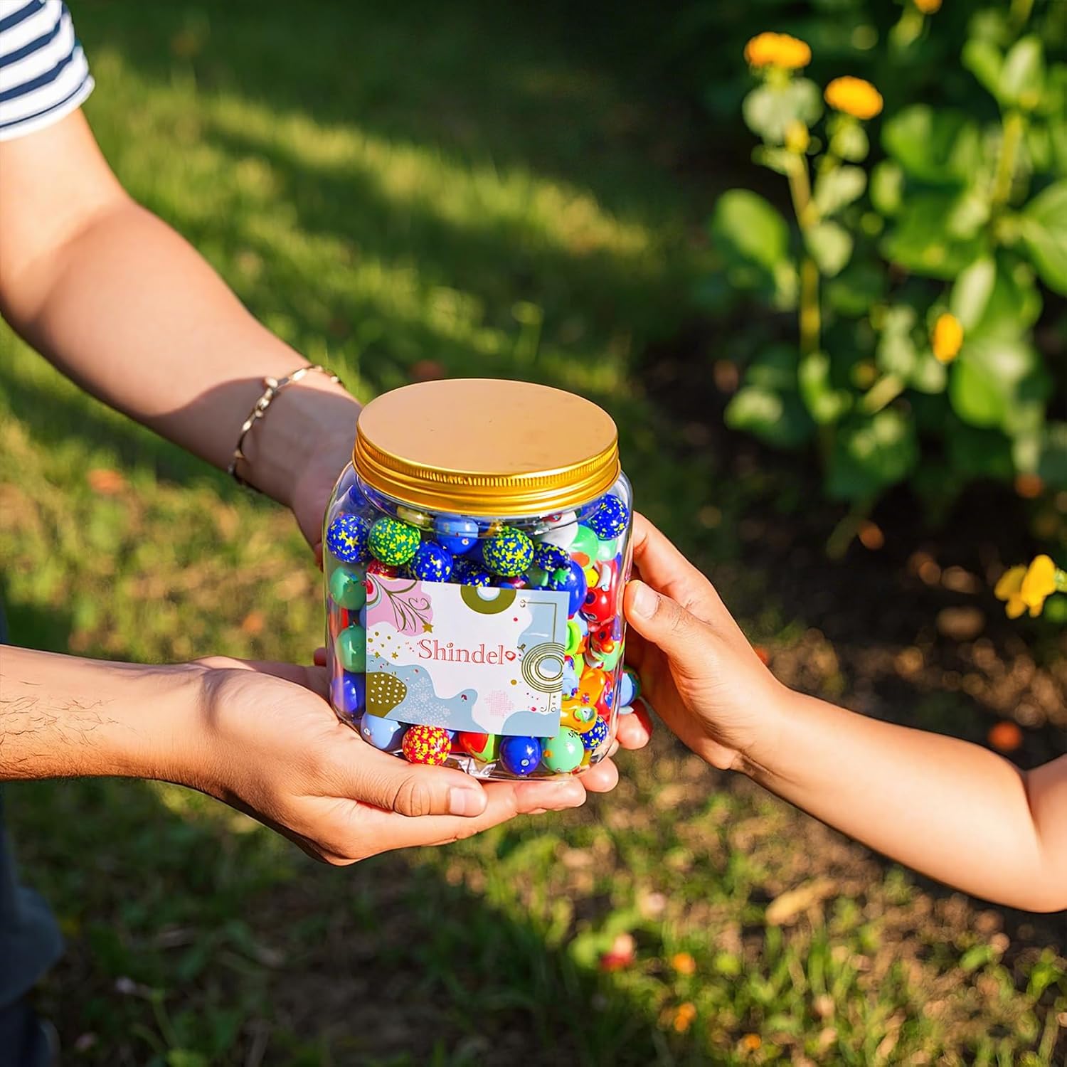 Shindel 125 piezas de canicas de vidrio a granel, cuentas de vidrio ...