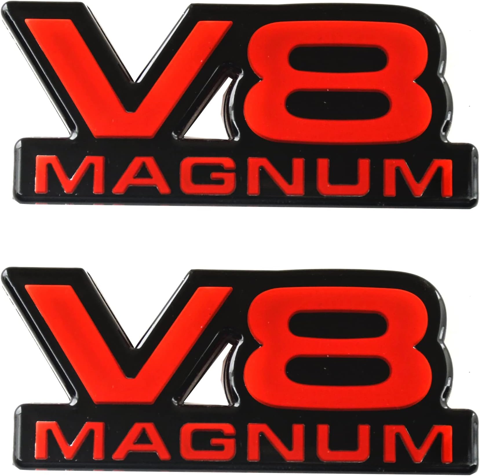 Amazon.com: 2Pcs V8 Magnum Emblems Fender Door Nameplate 3D Badge ...