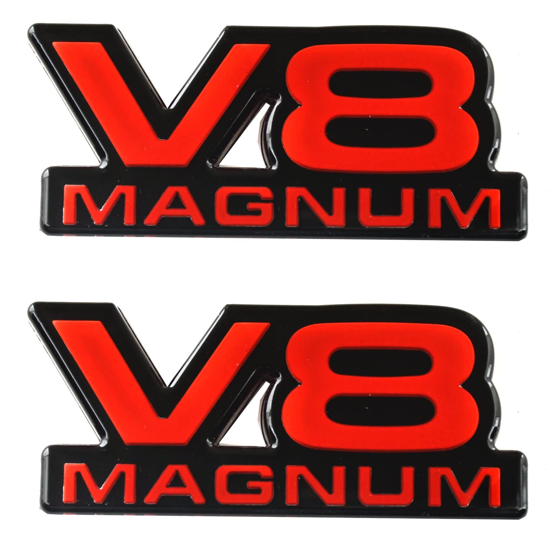 Amazon.com: 2Pcs V8 Magnum Emblems Fender Door Nameplate 3D Badge ...