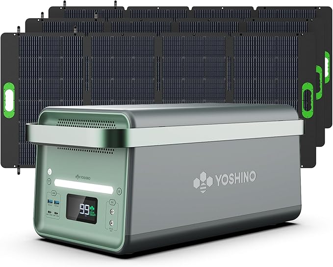 Amazon.com: Yoshino Solid-State Solar Generator 2611Wh with 3x 200W ...