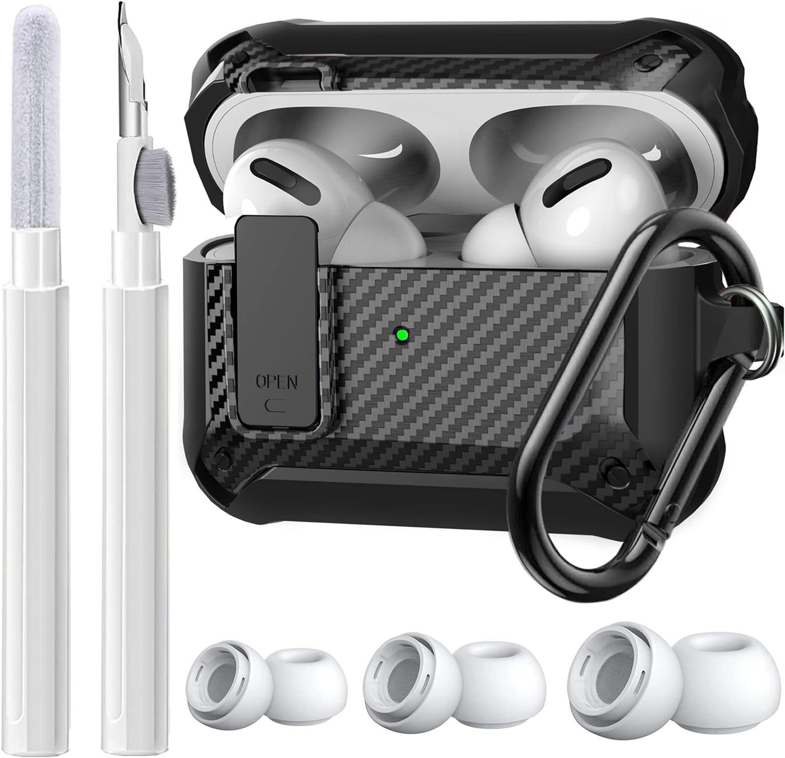 Amazon.com: Olytop for Airpods Pro 2 Gen/1st Case Lock With Cleaner Kit ...