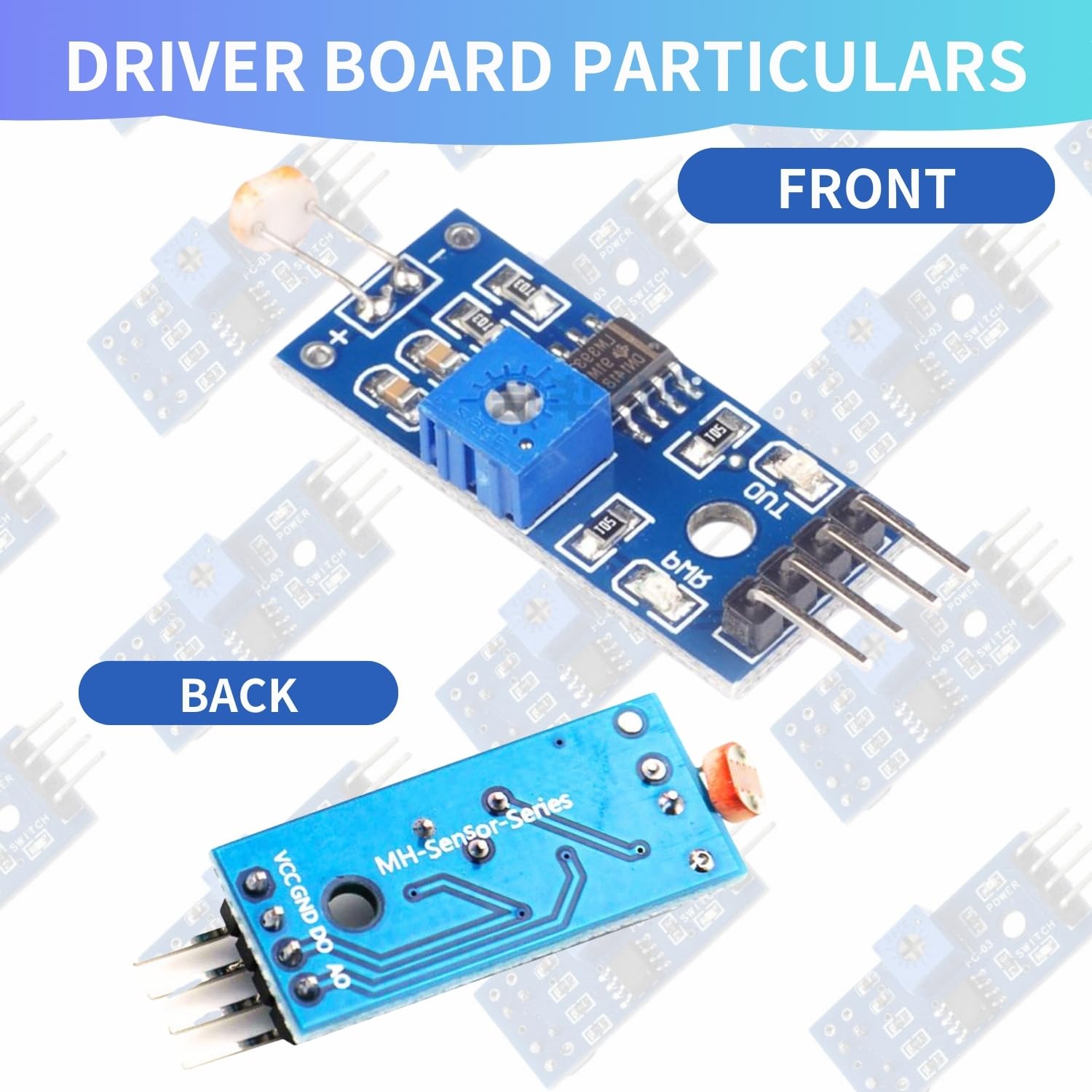 Snapklik.com : 3PCS Photosensitive Sensor Module 4 Pins 3.3-5V Light Dependent Resistor Sensor ...