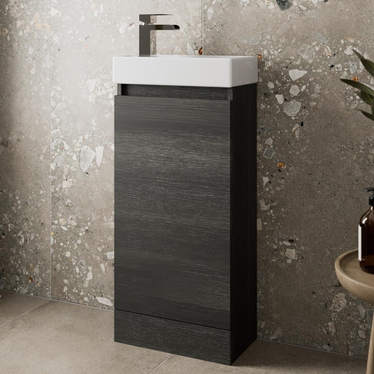 Artis 400mm Bathroom Vanity Unit With Wash Basin Ceramic Sink, Single ...