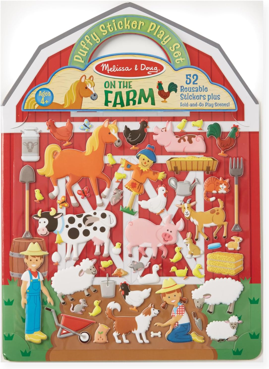 Melissa & Doug Puffy Sticker Play Set - On The Farm - 52 Reusable ...