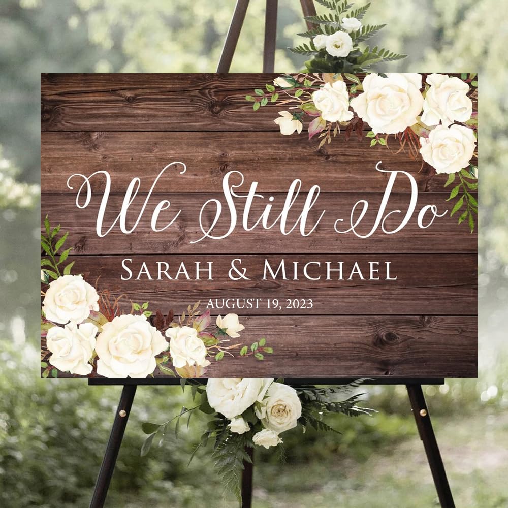 Amazon.com : GLAVICY Personalized We Still Do Yard Sign With Photo ...