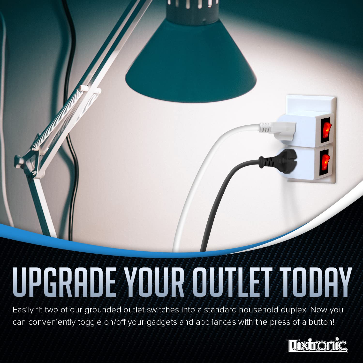 Snapklik.com : Luxtronic Grounded Power Adapter Switch - Electrical Outlet