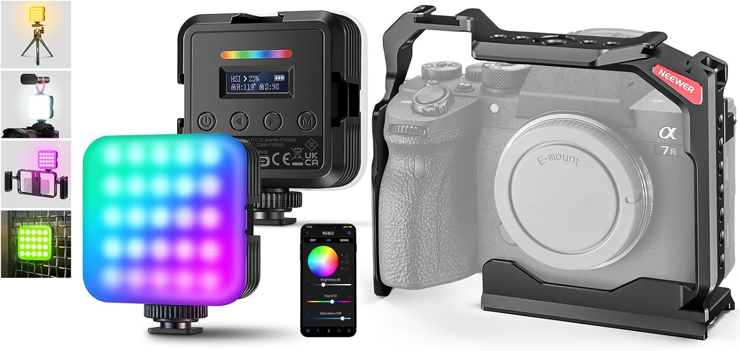 Amazon.com: NEEWER RGB62 Magnetic RGB Video Light with Upgraded APP ...