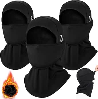 Eurzom 3 Pcs Winter Balaclava for Men Women Moveable Ski Face Mask with ...