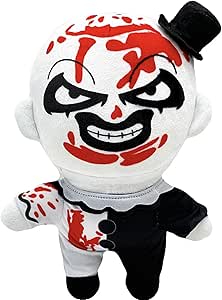 Amazon.com: UAZIHEEY Clown Plush Doll Black White Killer Clown Plushies ...