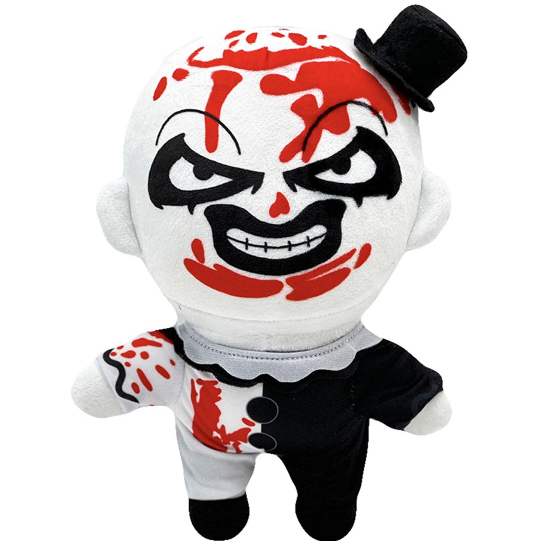 Amazon.com: UAZIHEEY Clown Plush Doll Black White Killer Clown Plushies ...