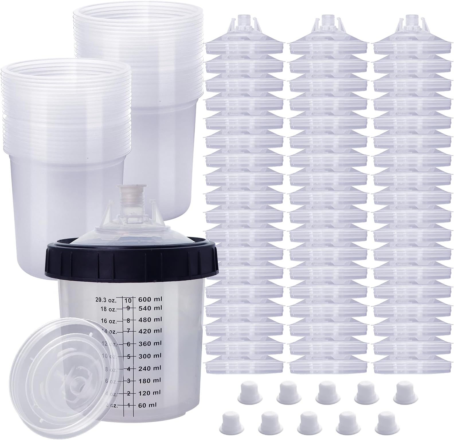 Amazon.com: YAYODS 50 Pack Disposable Paint Sprayer Gun Cup Liner and ...