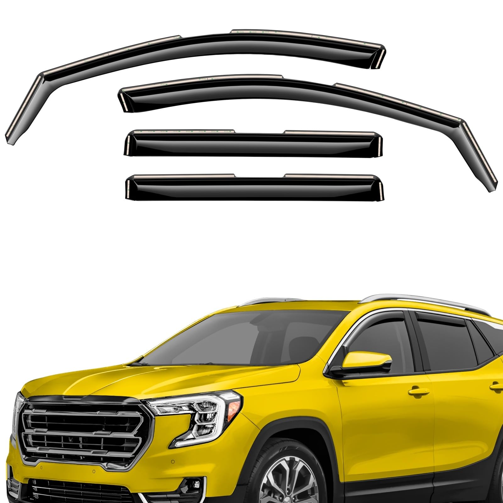 Amazon.com: Extra Durable Window Deflectors in-Channel Window Visors ...