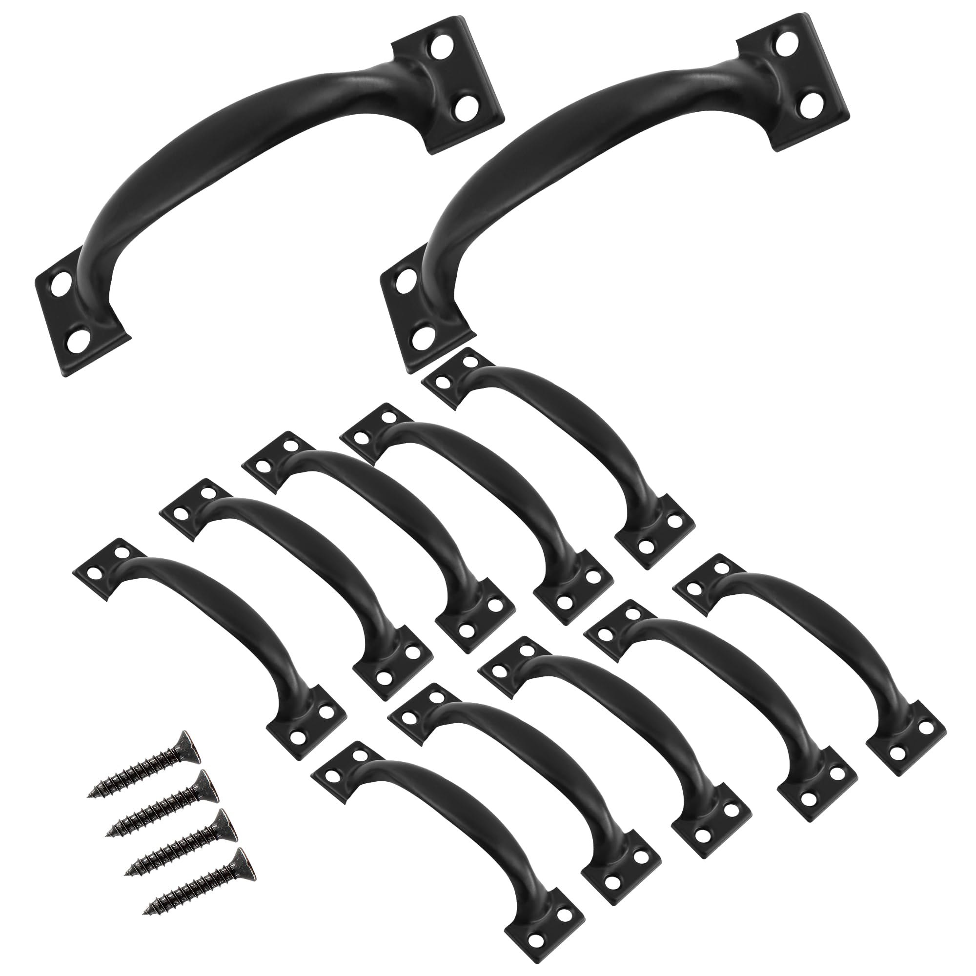 bociloy 12Pcs 4" Metal Gate Pull Handle, Vintage Barn Door Pulls ...