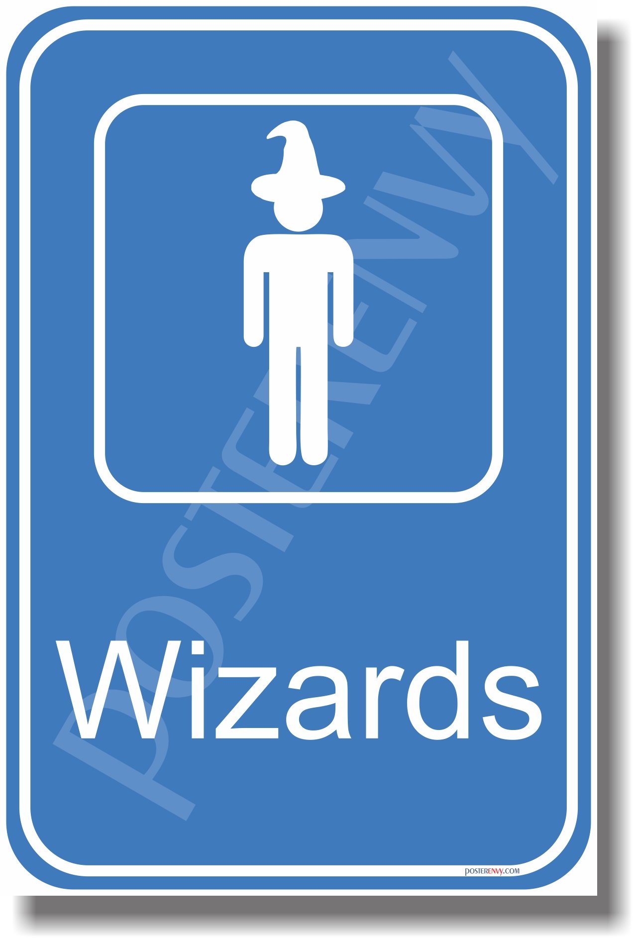 Amazon.com: Wizards Bathroom Sign - NEW Magic Humor Poster : Home & Kitchen