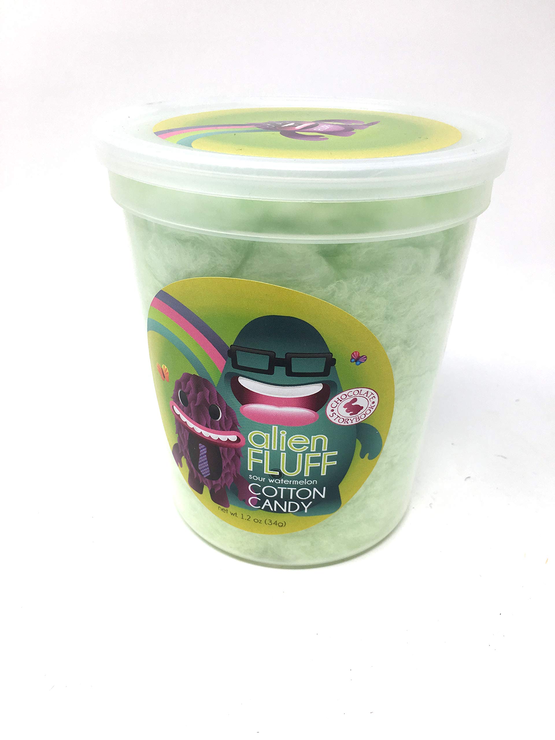 Amazon.com : Alien Fluff Sour Watermelon Gourmet Flavored Cotton Candy ...