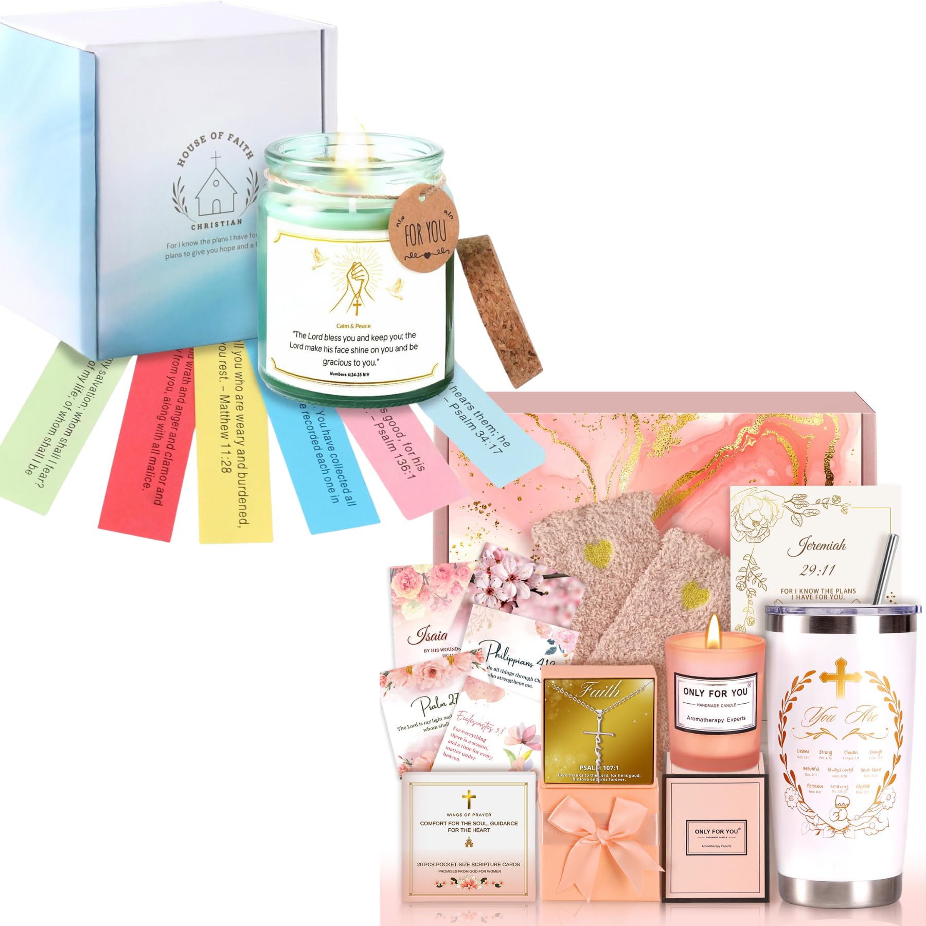 Amazon.com: GodGlo Christian Faith & Comfort Gift Set Inspirational ...