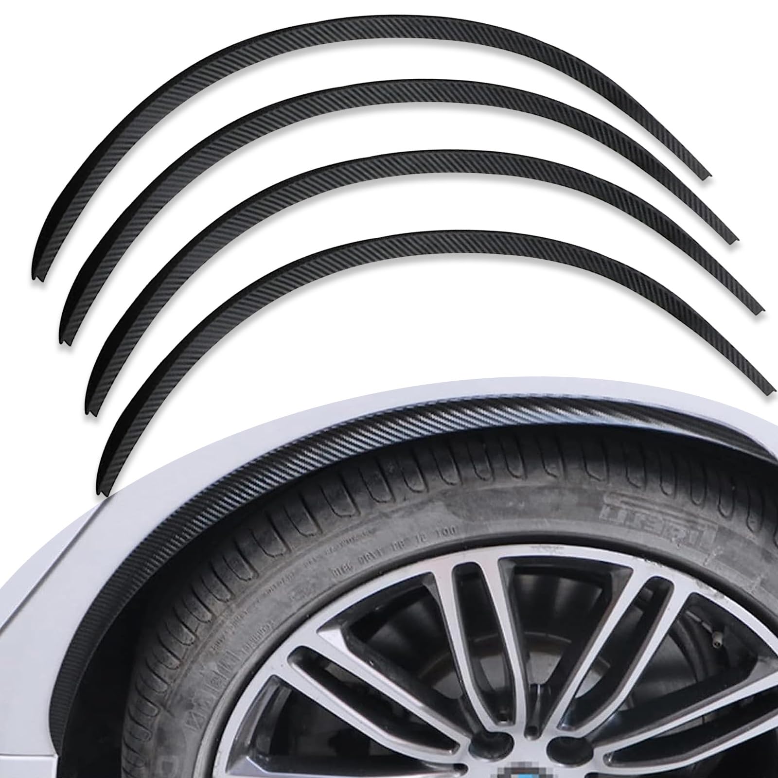 Amazon.com: gunhunt 4 PCS Car Wheel Eyebrow Arc Anti-collision Strip ...