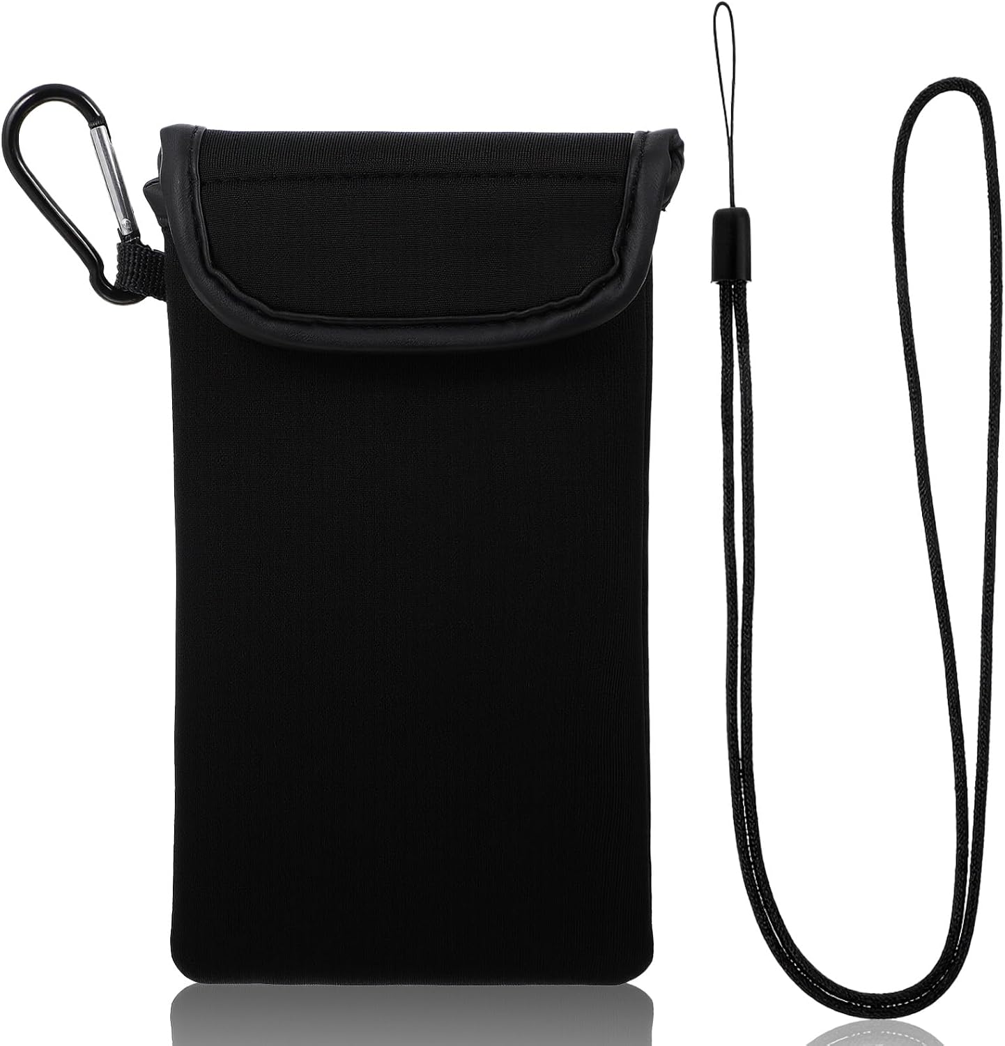 IANFAN Neoprene Phone Pouch, Universal Phone Sock Protects Black Mobile ...