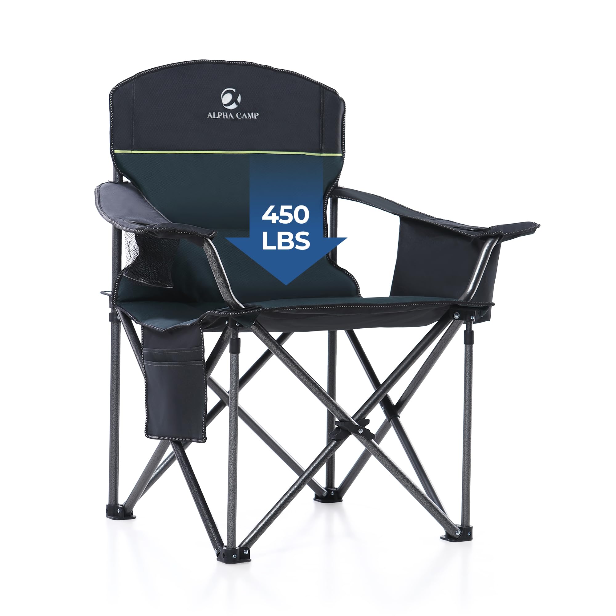 Amazon.com: GREEN PARTY Oversized Folding Camping Chairs High Back ...