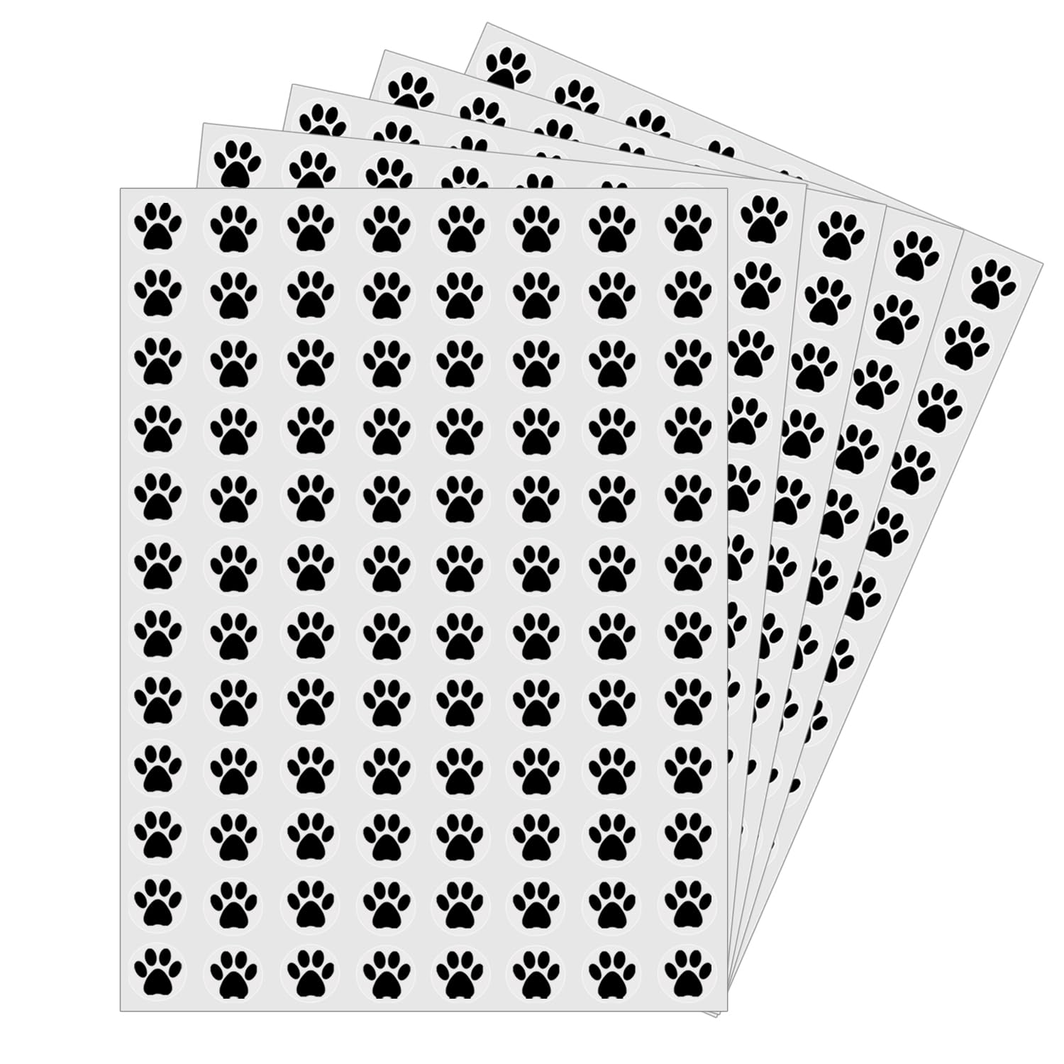 Snapklik.com : Yeachlaing 0.5 Inch Black Paw Print Stickers