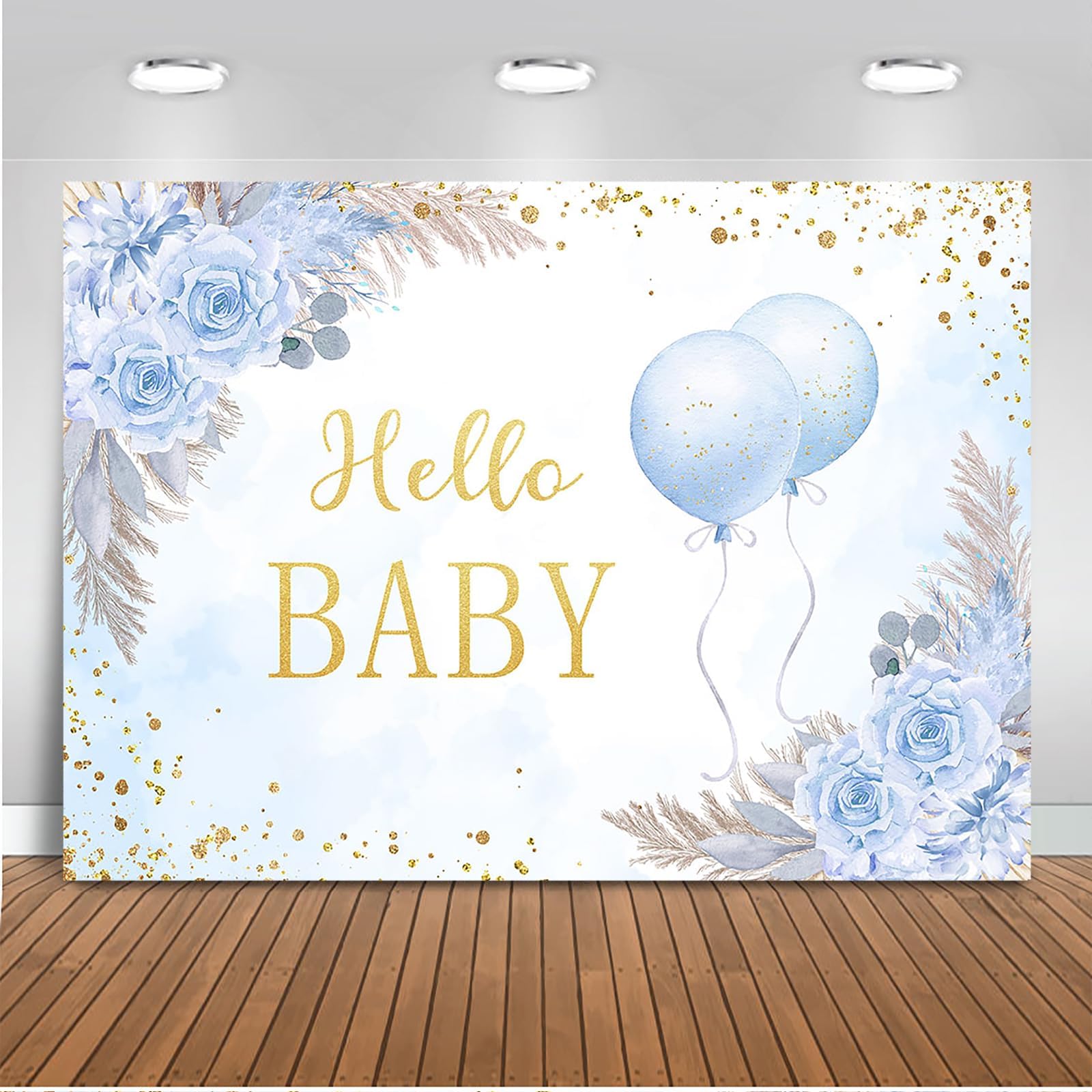 Amazon.com : ASOONYUM 5x3ft Baby Shower Party Backdrop Decorations for ...