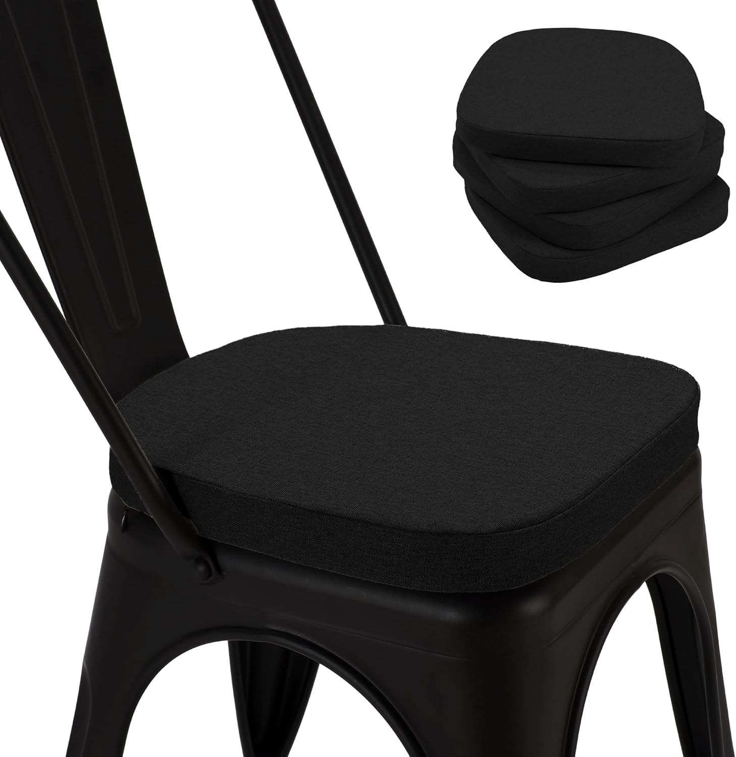 Amazon.com: PAROLL Metal Chair Cushions Set of 4, 14x14 Seat Cushion ...