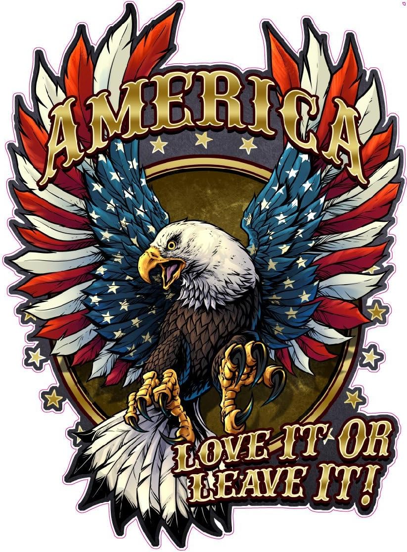 Amazon.com - Patriotic American Bald Eagle Ripping Decal/Sticker ...