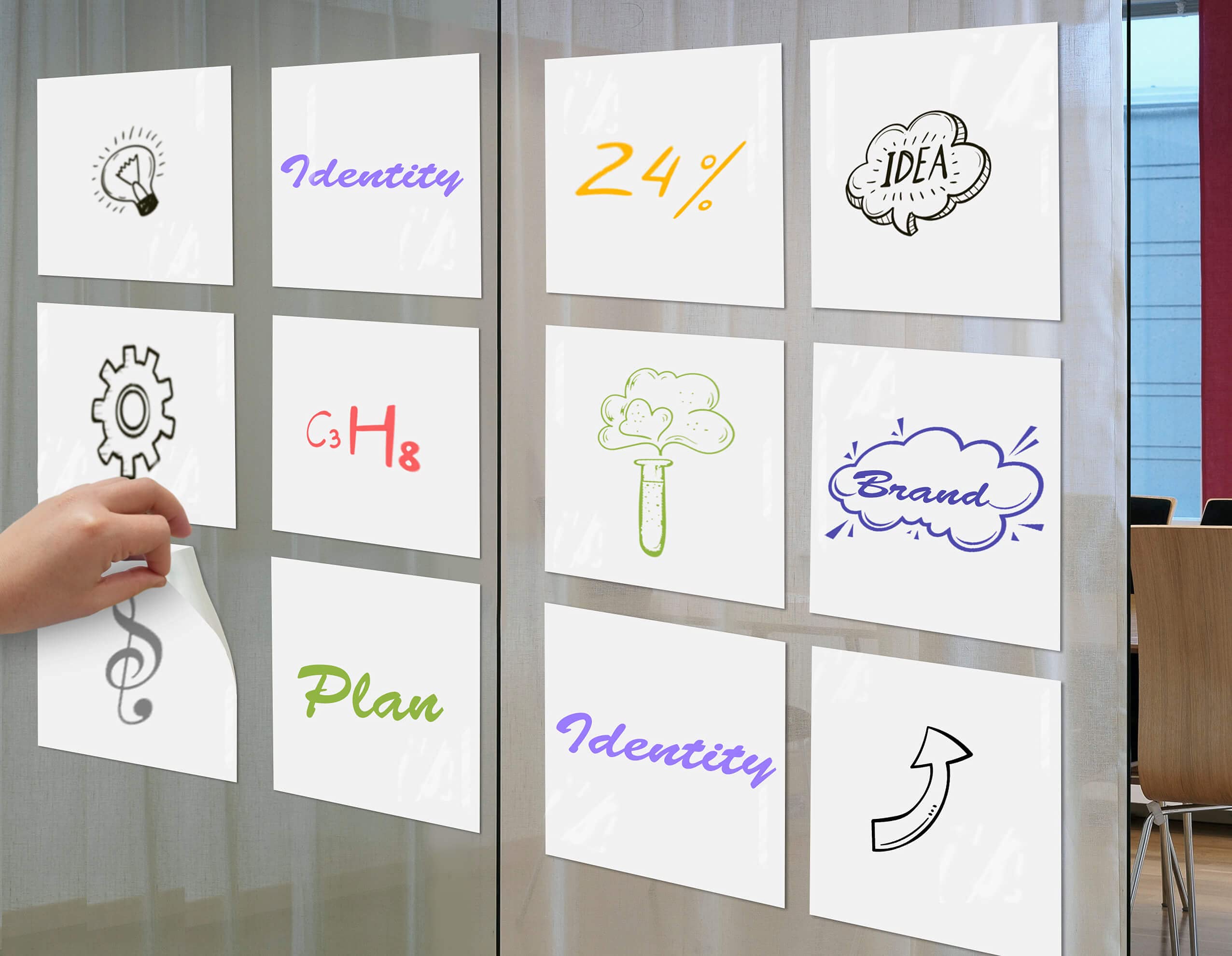 Buy Mini Sticky Dry Erase White Boards 10Pack, 10x6cm Reusable Flexible ...