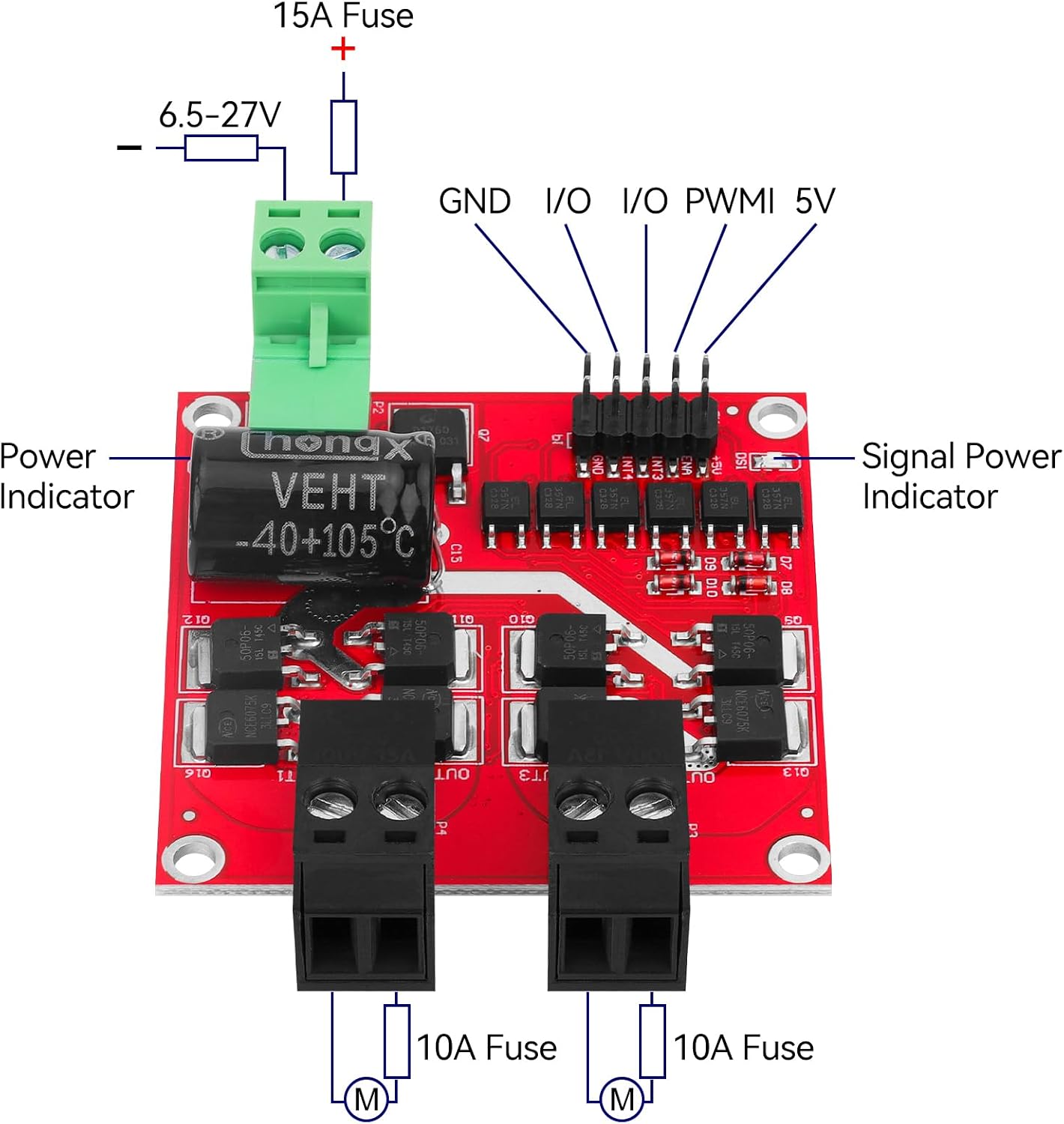 DC Motor Driver - L298 Dual H Bridge Motor Australia | Ubuy