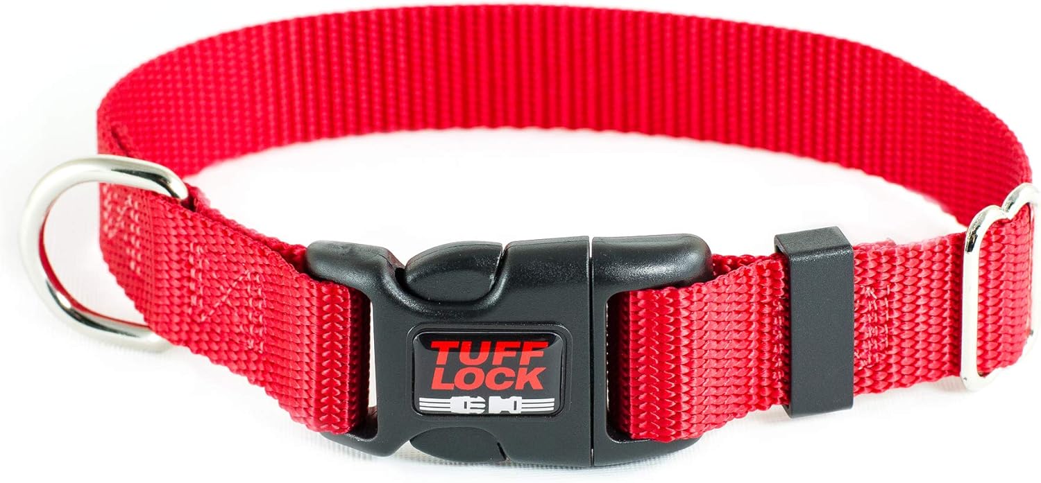 Amazon.com : Tuff Lock Nylon Dog Collar, Rust-Free Quick Release ...