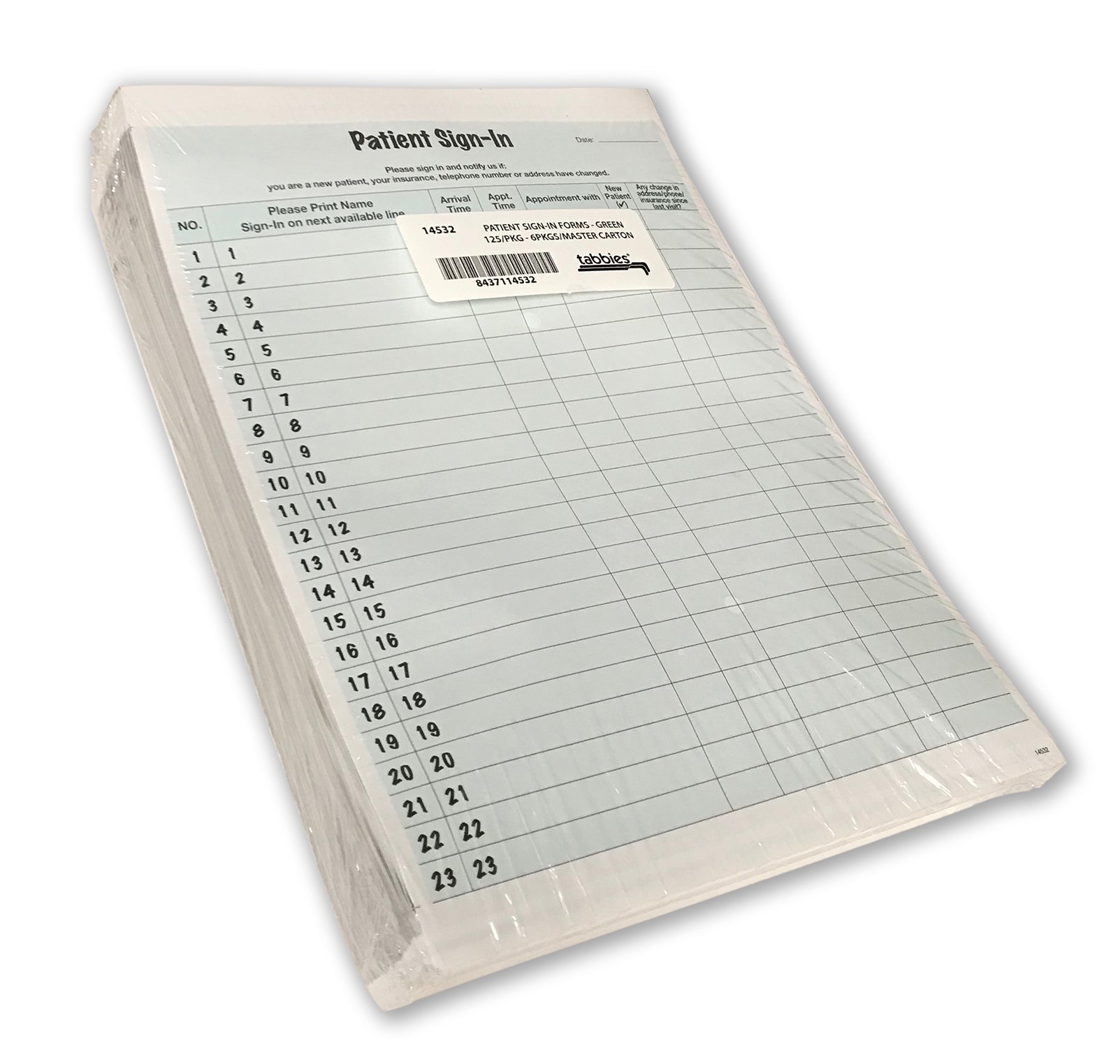 Snapklik.com : Tabbies Patient Sign-in Label Forms