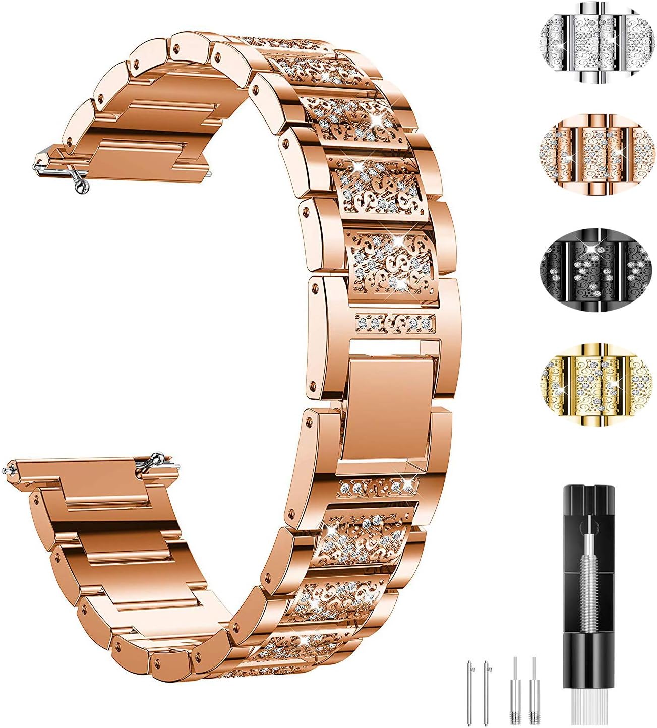 Amazon.com: Jewelry Bling Bands Compatible with Fitbit Versa, Diamond ...