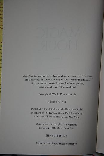 Magic Hour: A Novel: Hannah, Kristin: 9780345467522: Amazon.com: Books