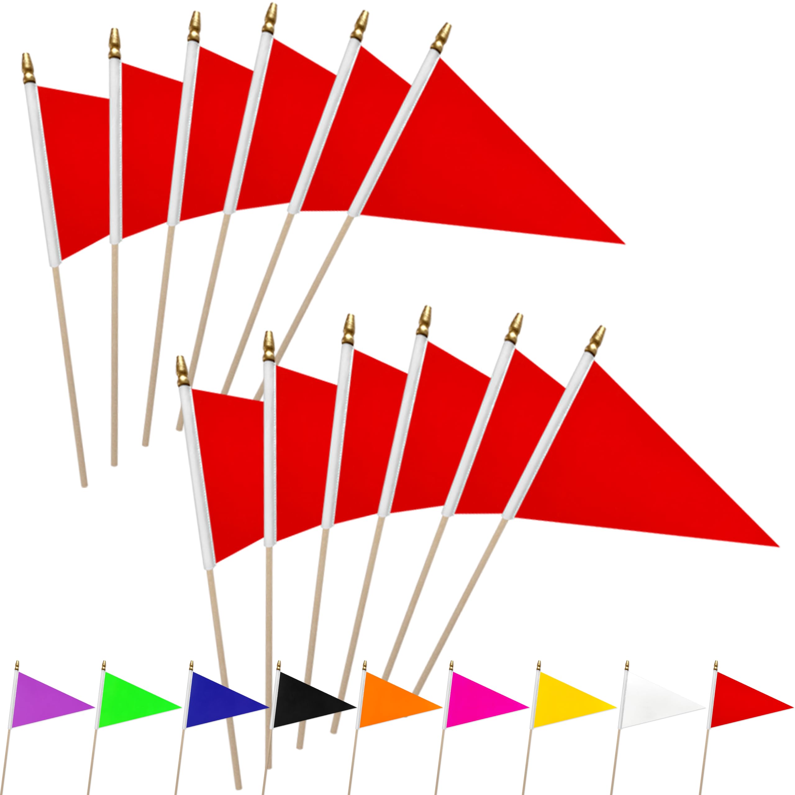 Amazon.com : LyButty 20 Pack Solid Color Red Blank Pennant Flags on ...