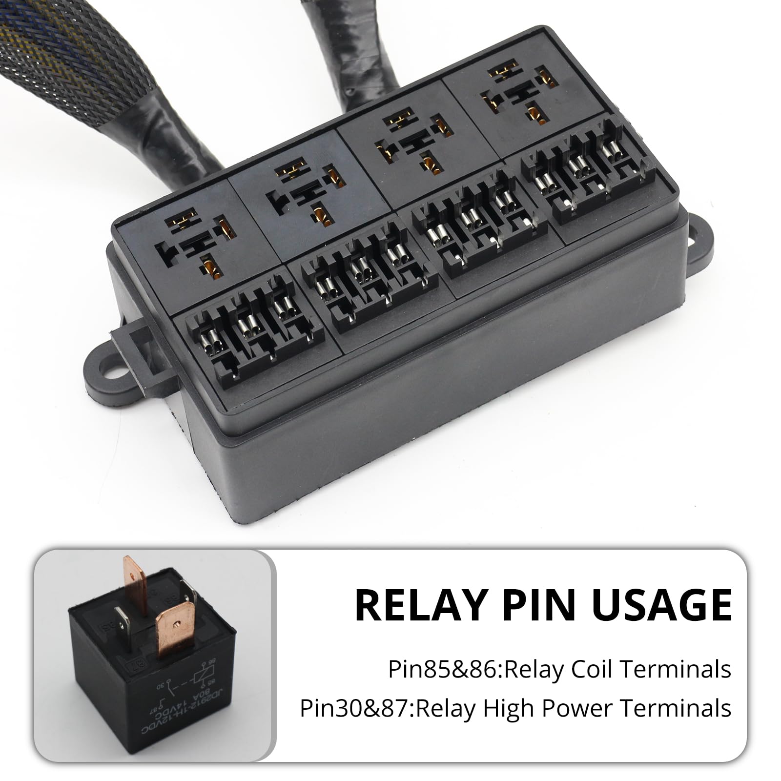 Snapklik.com : TOMSHIELE 12V Relay Box, 4 Relays And 24 Way ATC/ATO ...