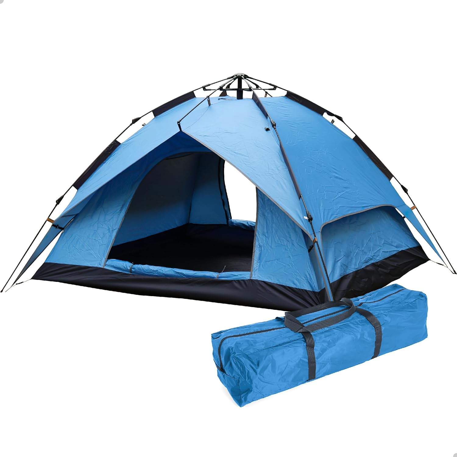 Amazon.com : Tent 3-4 Person Two Doors Double Layers Dual Purpose ...