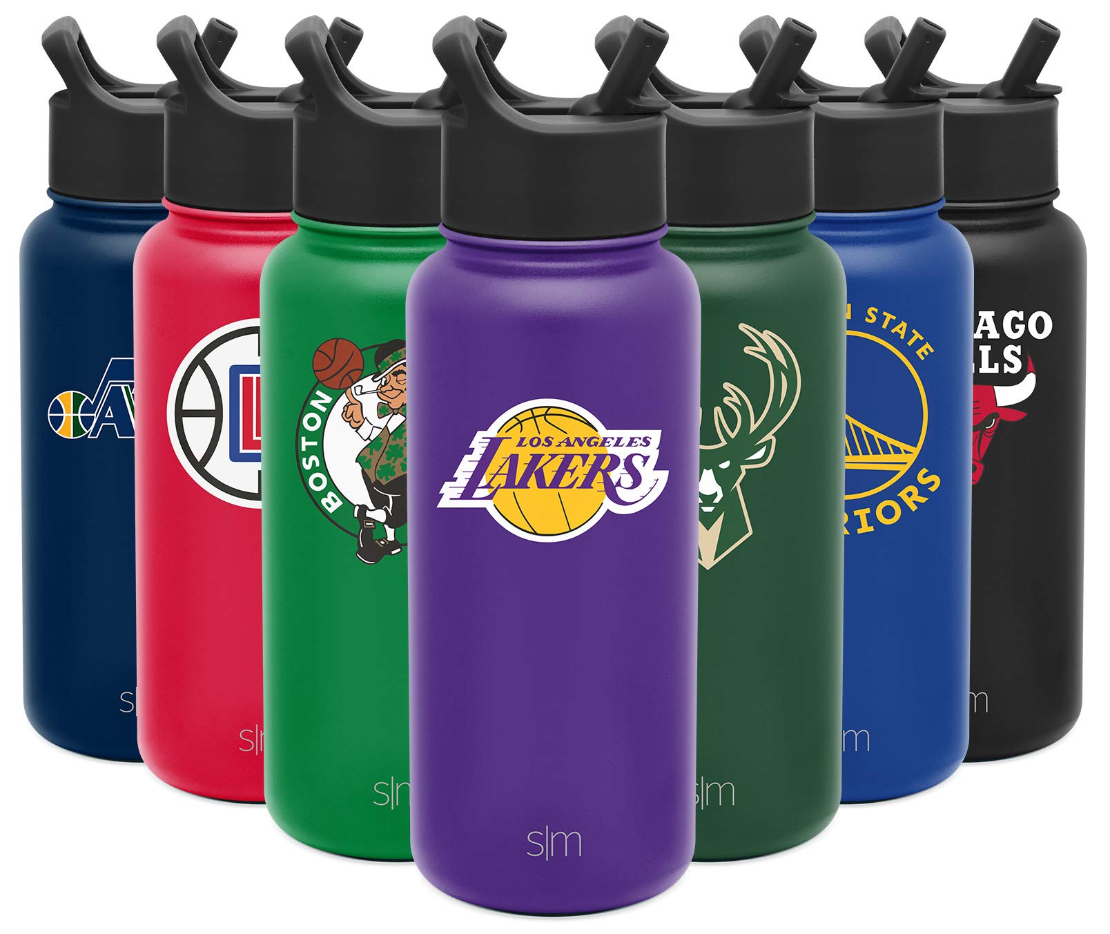 Buy Simple Modern Officially Licensed NBA Water Bottle with Straw Lid ...
