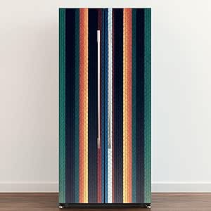 Amazon.com: Self Adhesive Vinyl Refrigerator Wrap Set Ethnic Textile ...