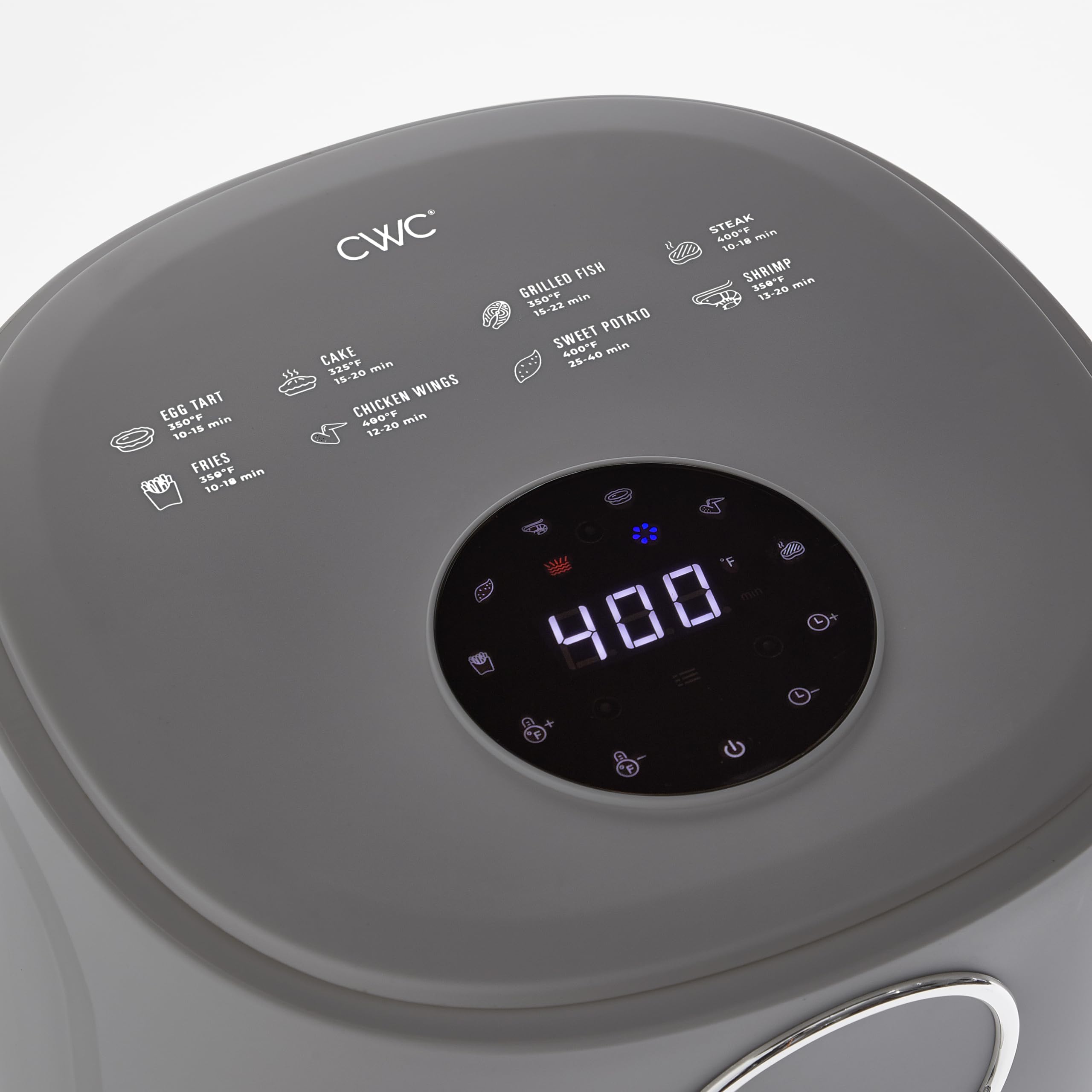 Cook with Color 1200W 4Qt Air Fryer: Stylish Design, Glass Basket ...