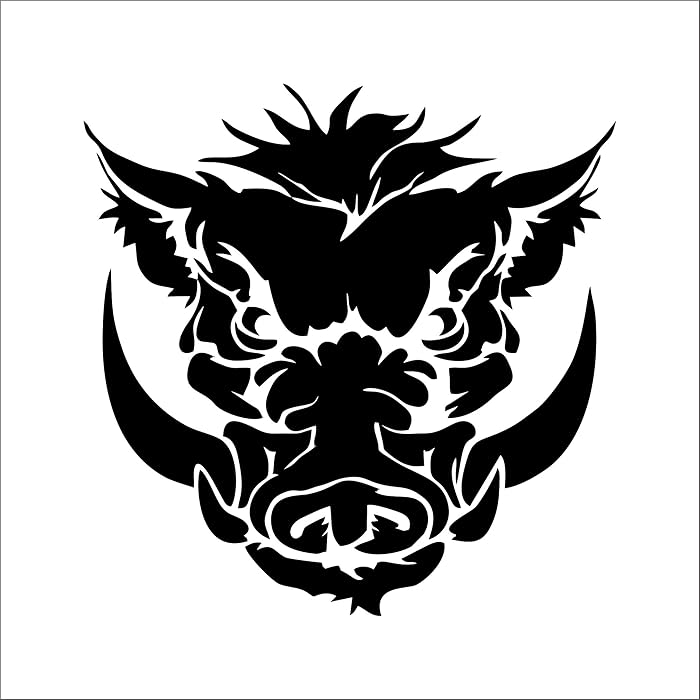 Buy Hog Decal Sticker Tribal, Boar, Wild Pig, Tattoo, Design Window ...