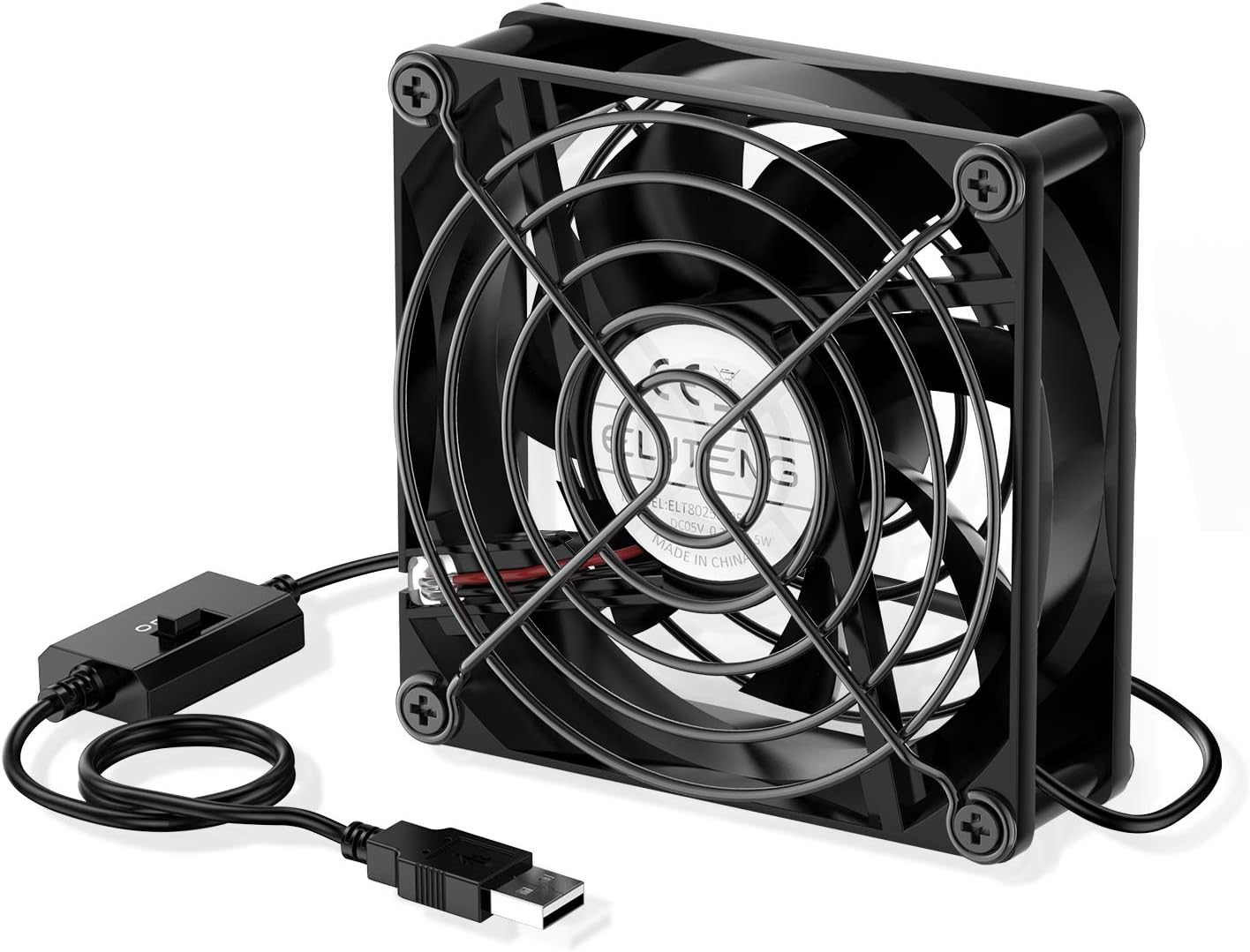ELUTENG 80mm USB Fan Mini USB Computer Fan Speed Control Computer Fan ...