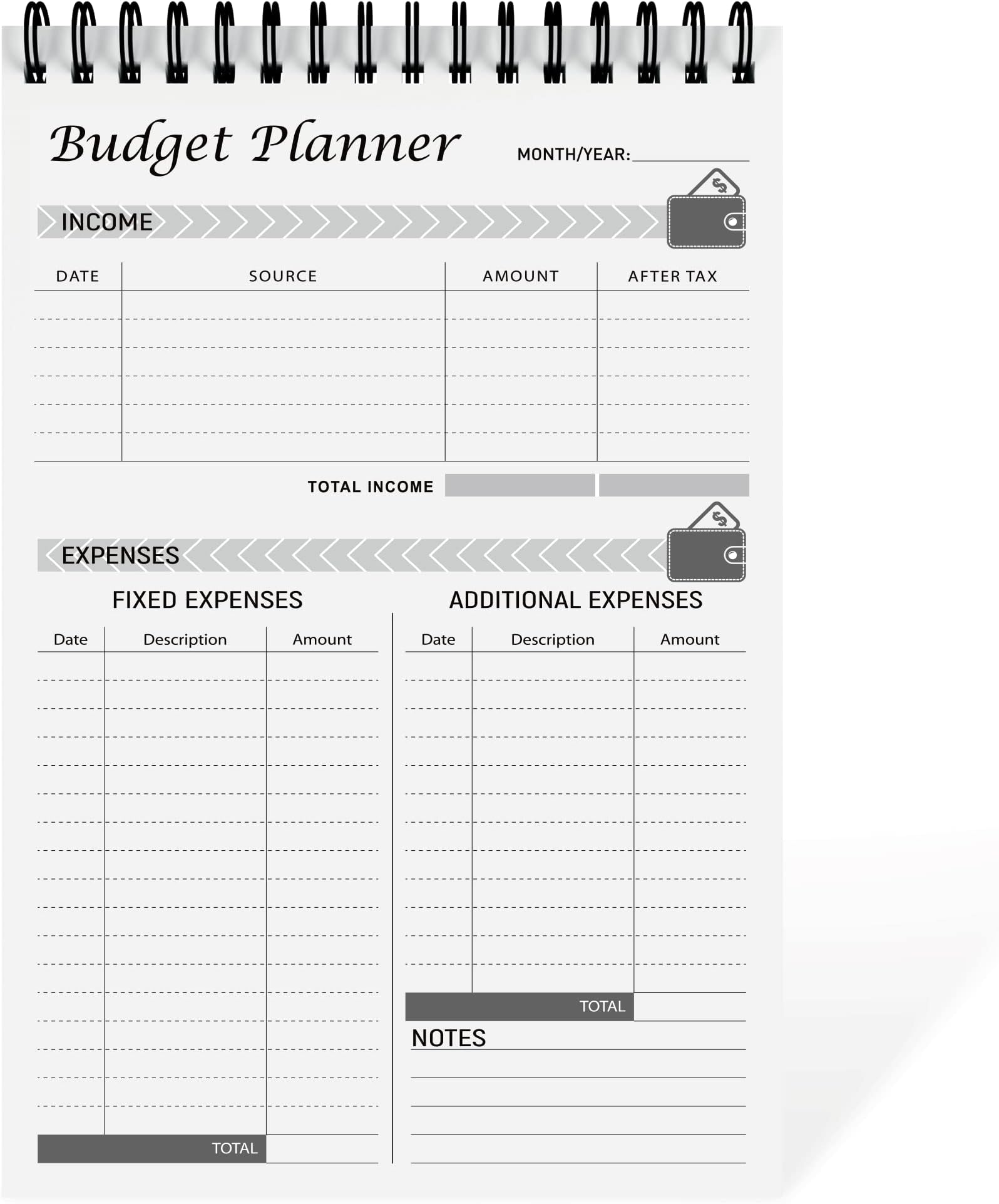 Amazon.com : Budget Planner Notepad - Undated Expense Tracker Notebook ...
